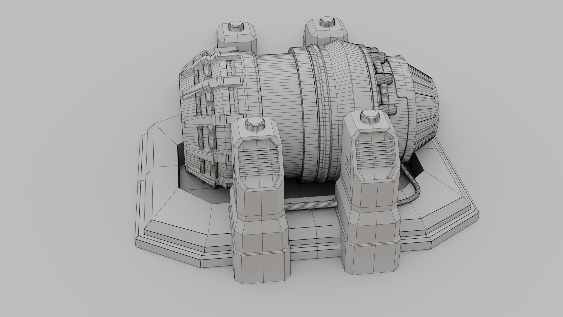 Sci-Fi Power Generator - Low Poly - Game Ready - PBR 3D - TurboSquid ...