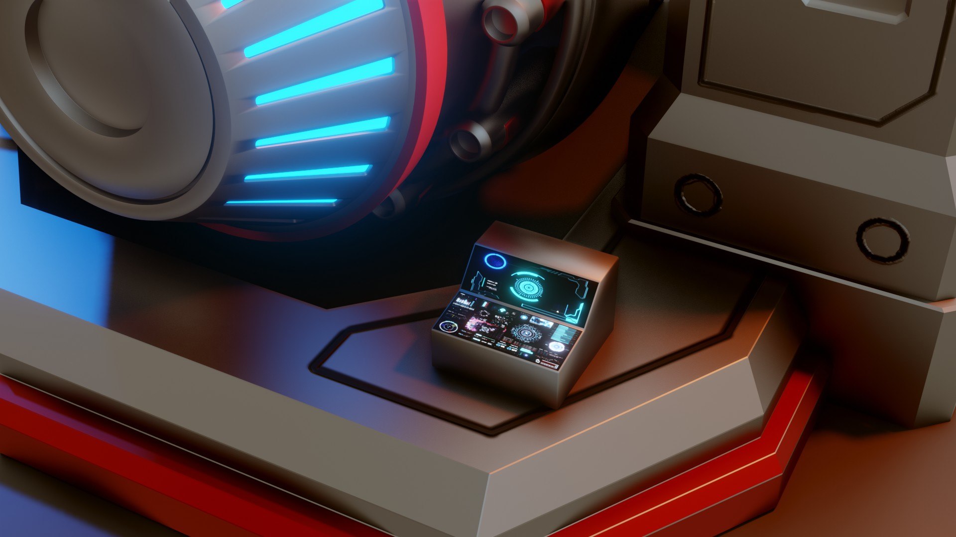Sci-Fi Power Generator - Low Poly - Game Ready - PBR 3D - TurboSquid ...