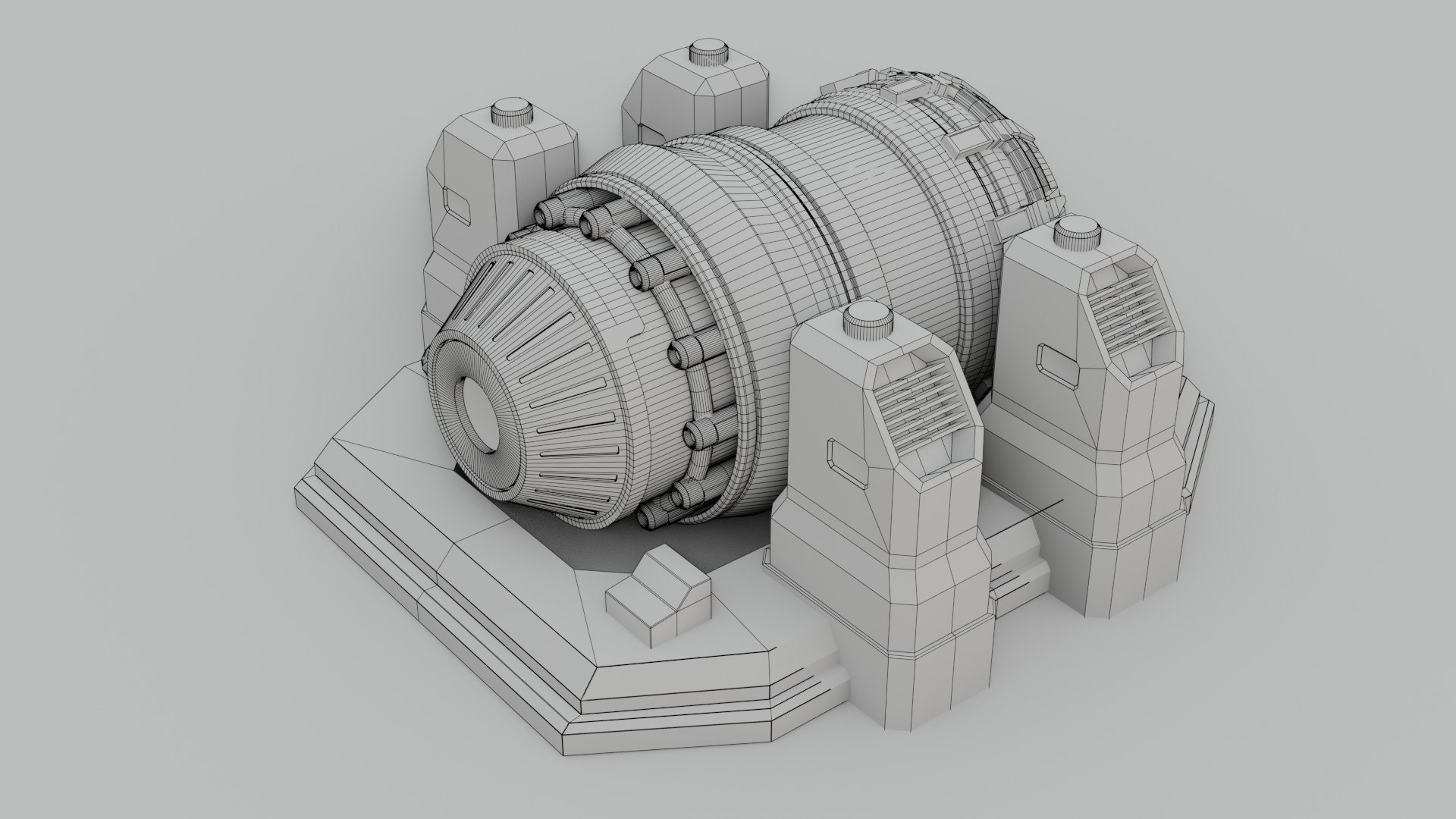 Sci-Fi Power Generator - Low Poly - Game Ready - PBR 3D - TurboSquid ...