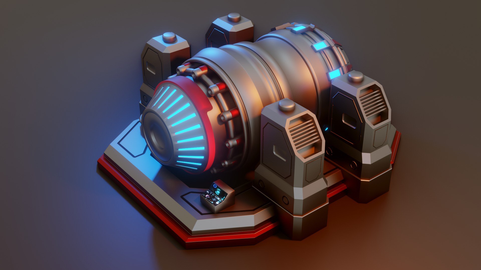 Sci-Fi Power Generator - Low Poly - Game Ready - PBR 3D - TurboSquid ...