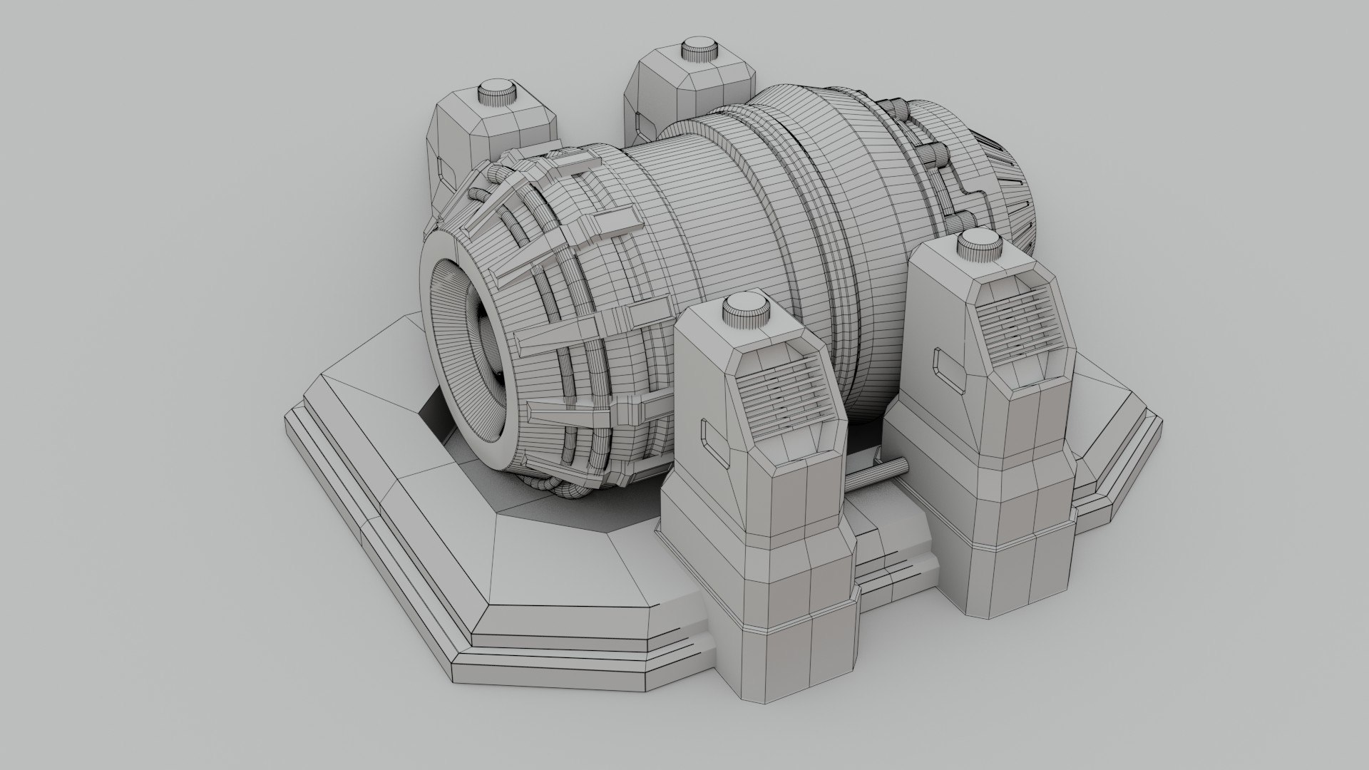 Sci-Fi Power Generator - Low Poly - Game Ready - PBR 3D - TurboSquid ...