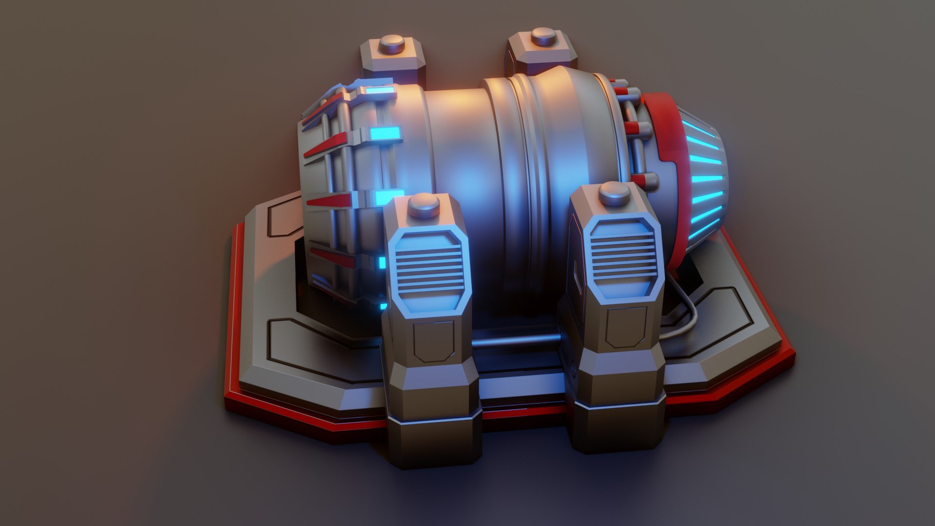 Sci-Fi Power Generator - Low Poly - Game Ready - PBR 3D - TurboSquid ...