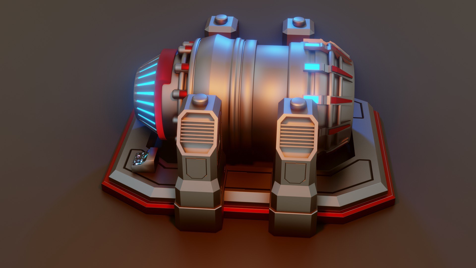 Sci-Fi Power Generator - Low Poly - Game Ready - PBR 3D - TurboSquid ...