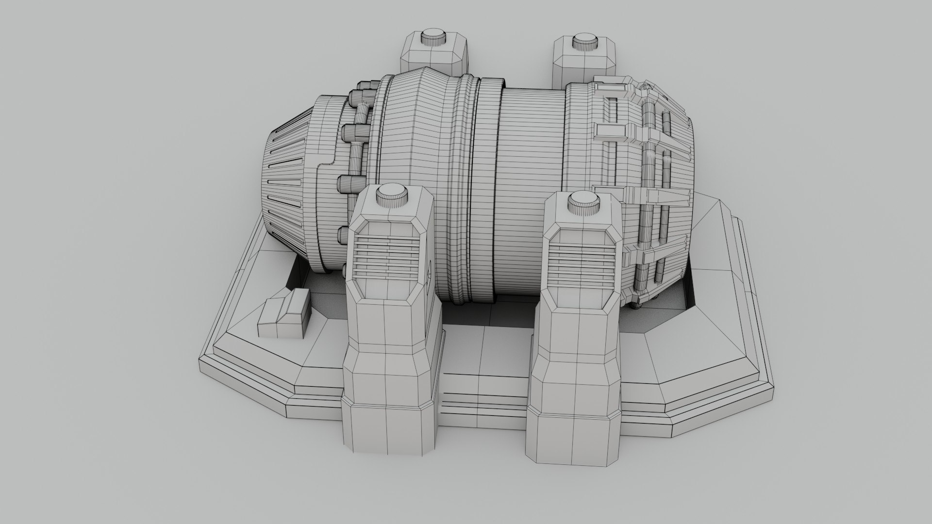 Sci-Fi Power Generator - Low Poly - Game Ready - PBR 3D - TurboSquid ...