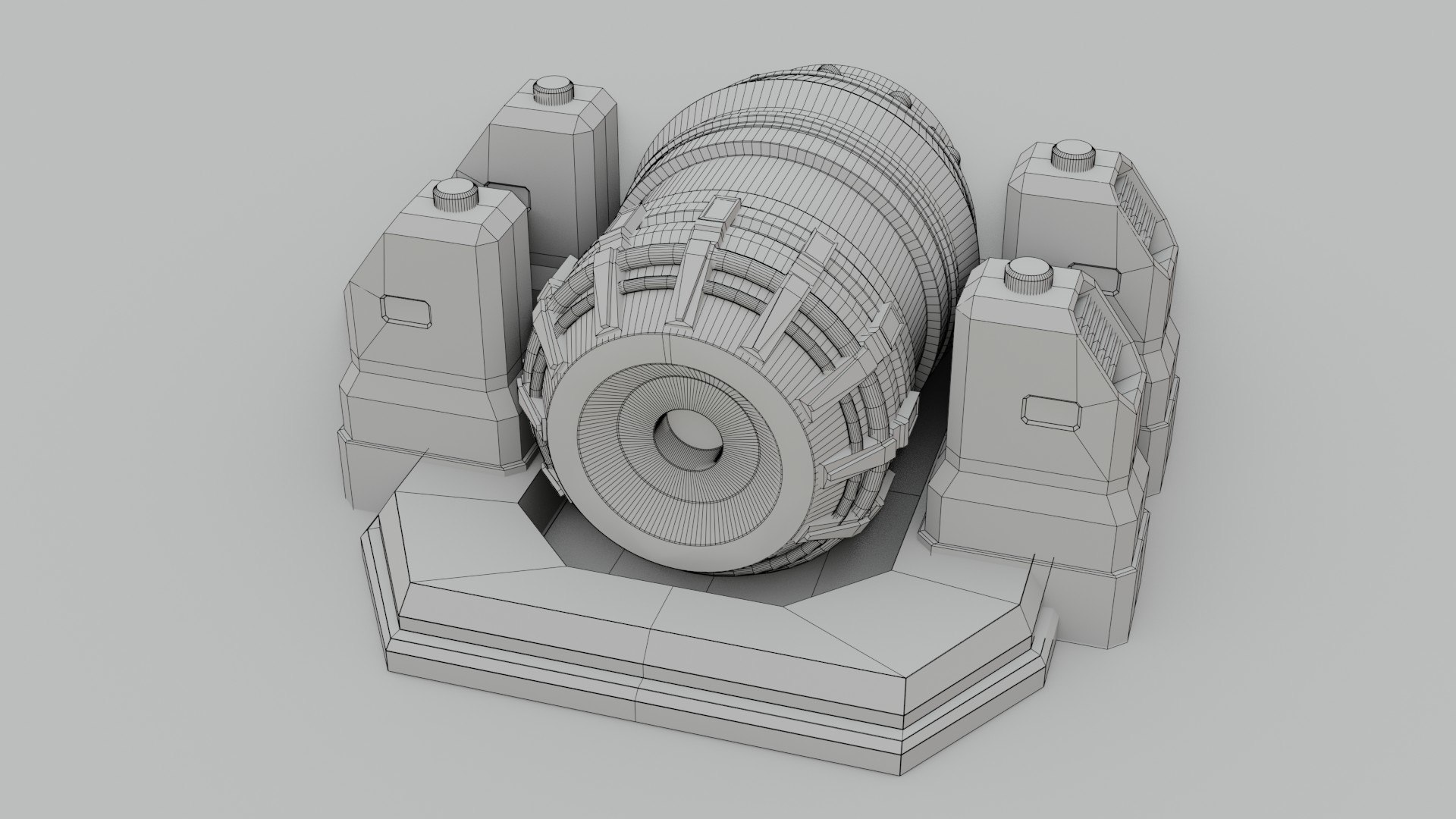 Sci-Fi Power Generator - Low Poly - Game Ready - PBR 3D - TurboSquid ...