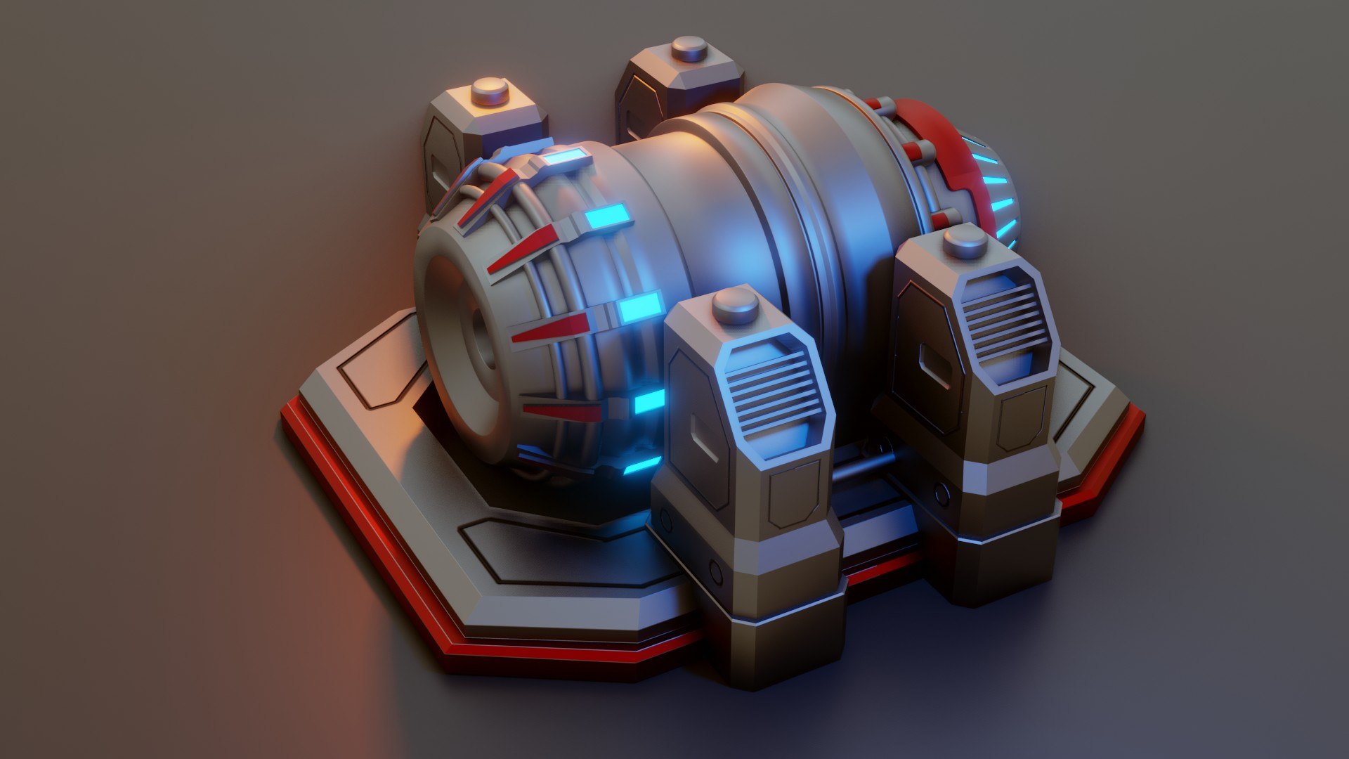 Sci-Fi Power Generator - Low Poly - Game Ready - PBR 3D - TurboSquid ...