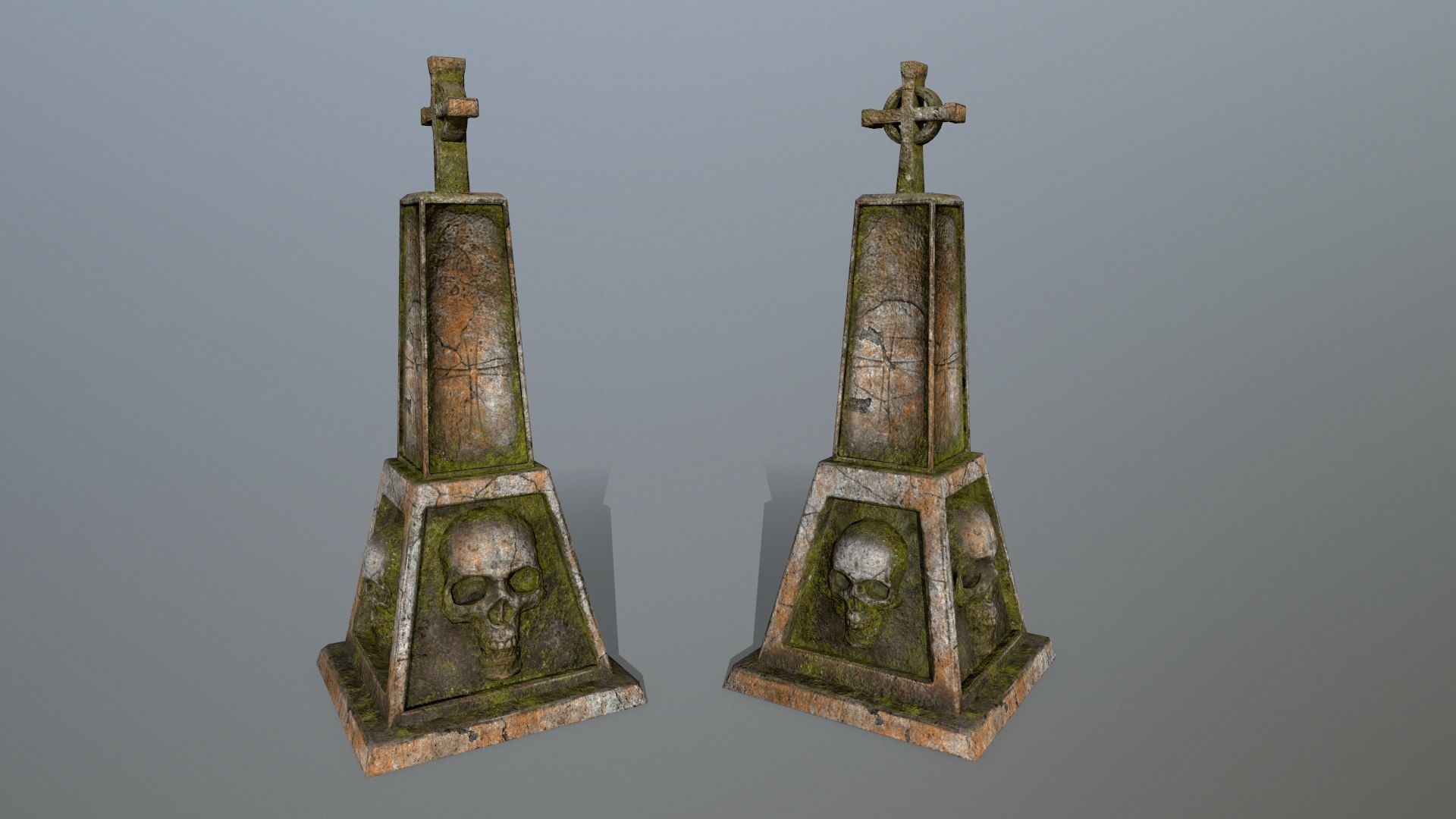 Skull Tombstone 3D Model - TurboSquid 1637268