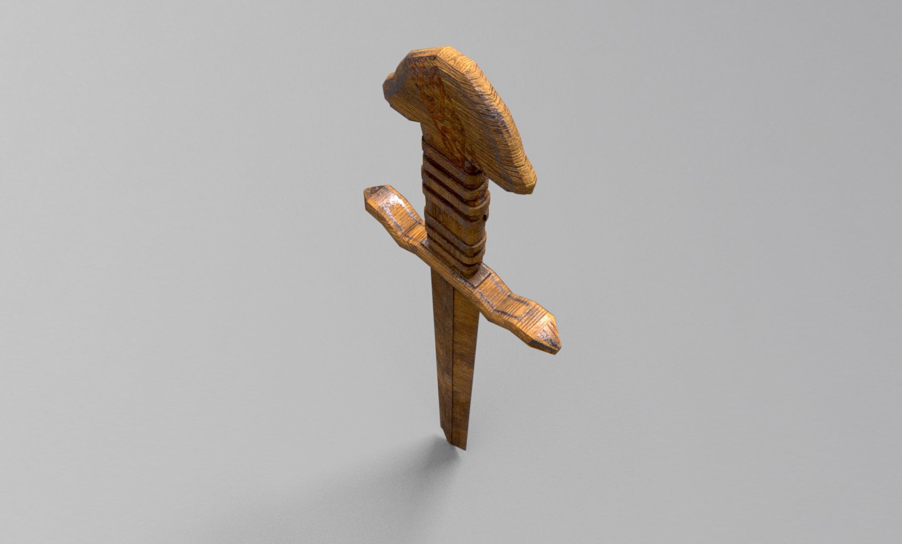 3D wooden sword - TurboSquid 1213835