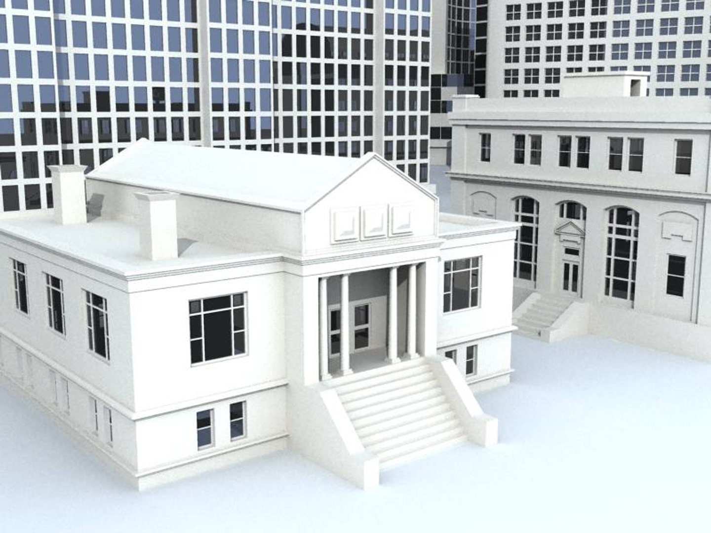 3d 30 Buildings Skyscrapers Structures Model