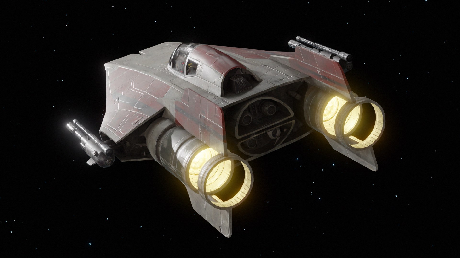Star Wars Realtime PBR A-wing - RebelsRotJ Design 3D Model - TurboSquid ...