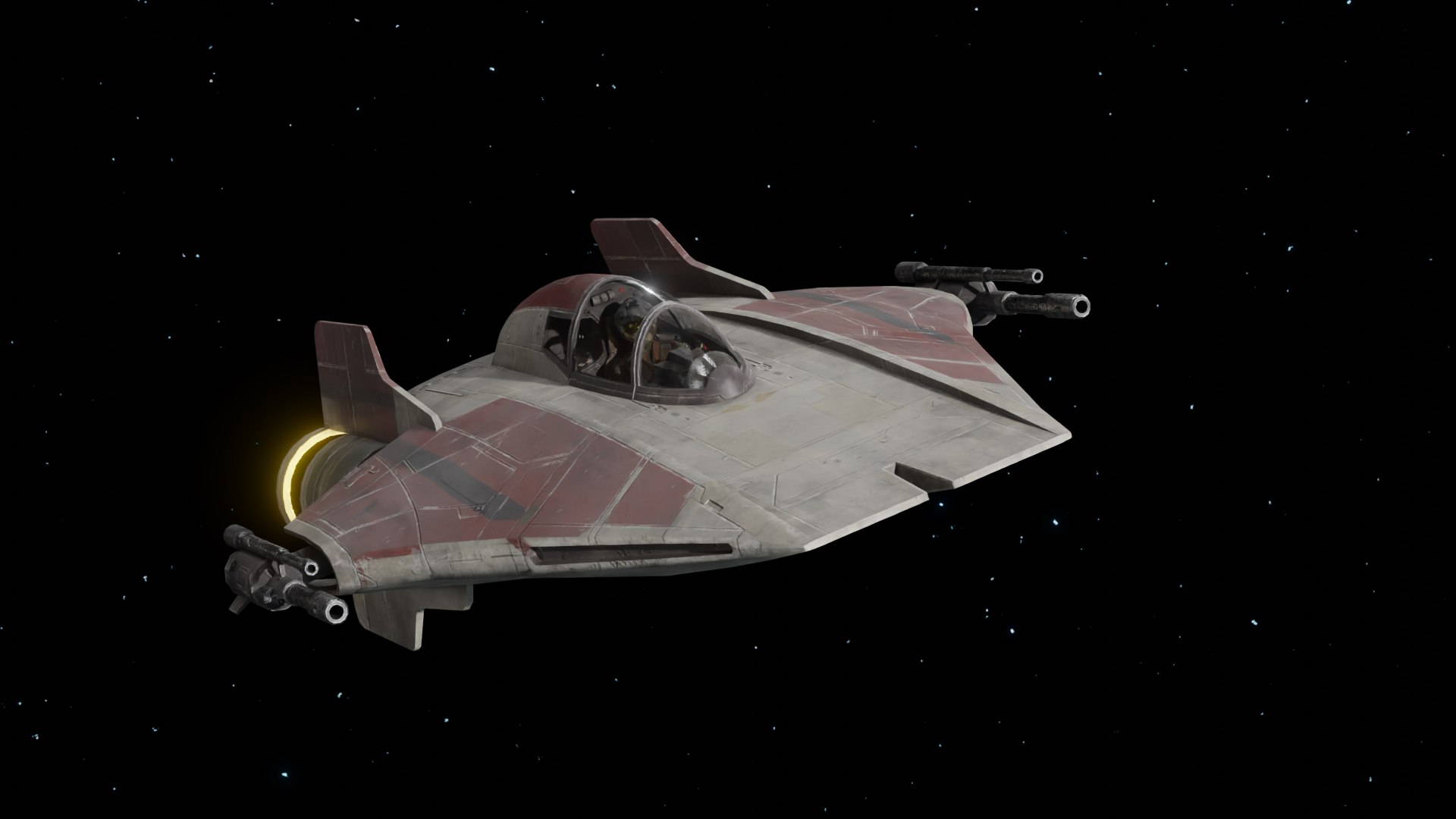 Star Wars Realtime PBR A-wing - RebelsRotJ Design 3D Model - TurboSquid ...