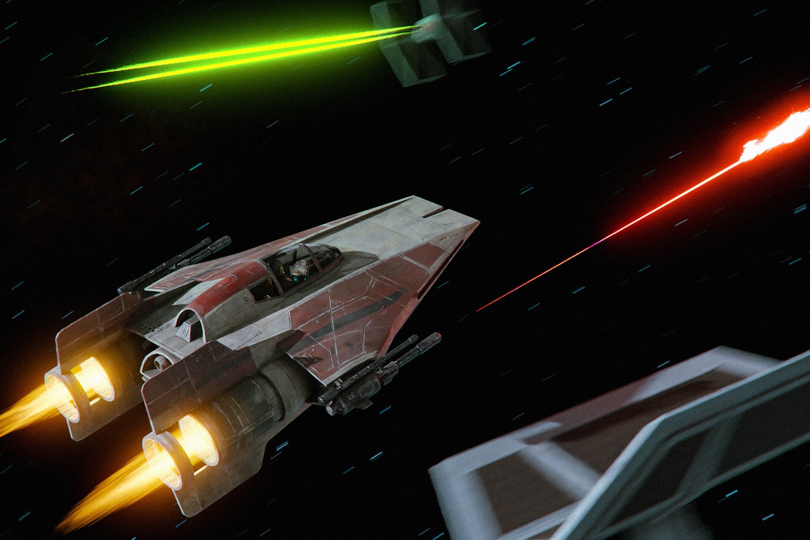Star Wars Realtime PBR A-wing - RebelsRotJ Design 3D Model - TurboSquid ...
