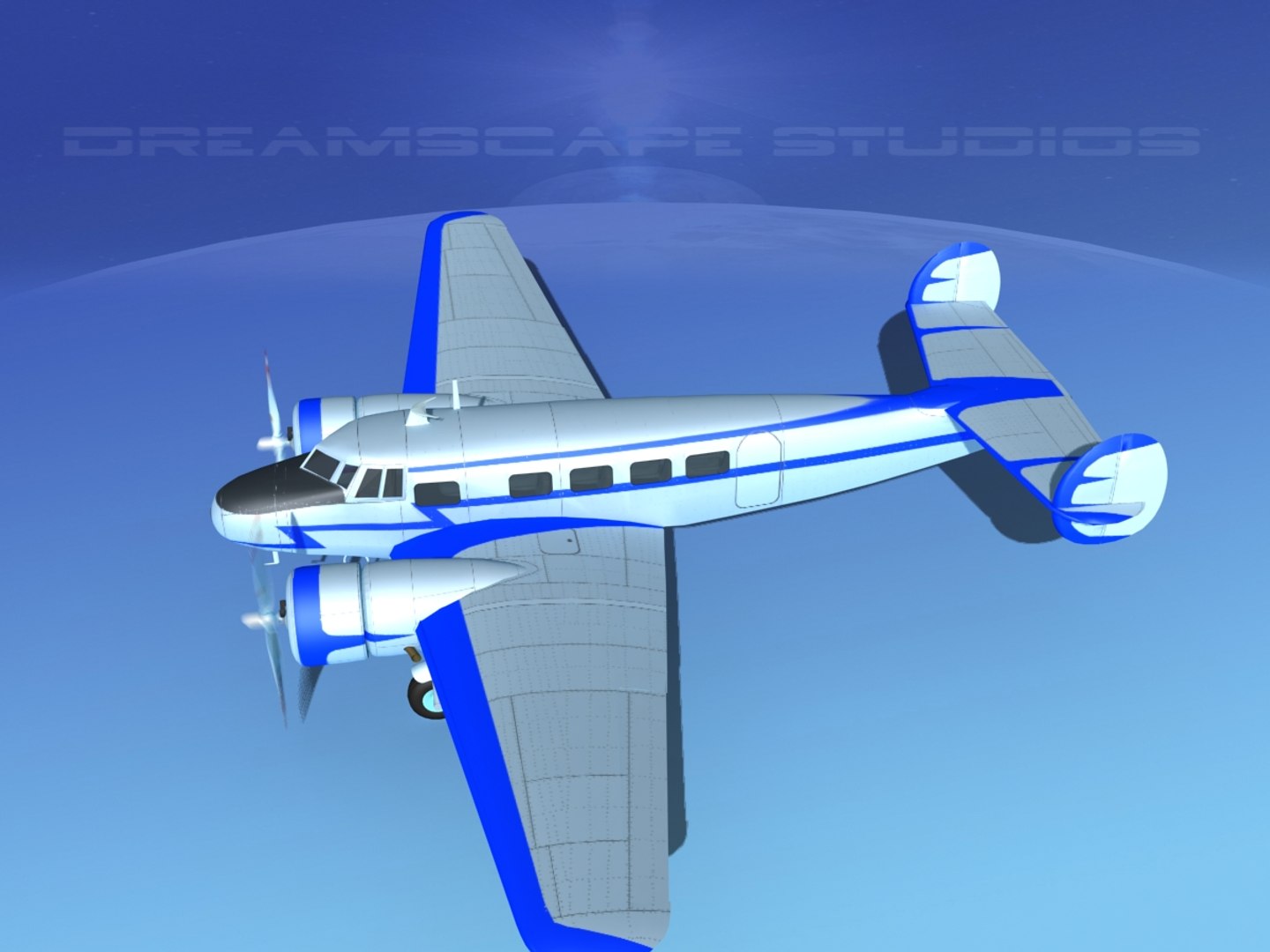 Propellers Lockheed L10 Electra 3d Model