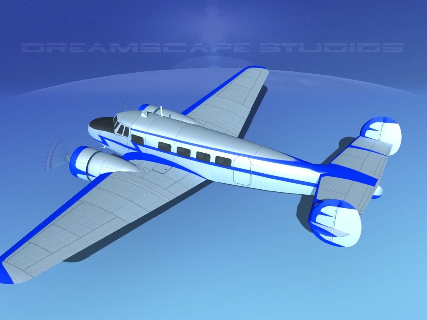 Propellers Lockheed L10 Electra 3d Model