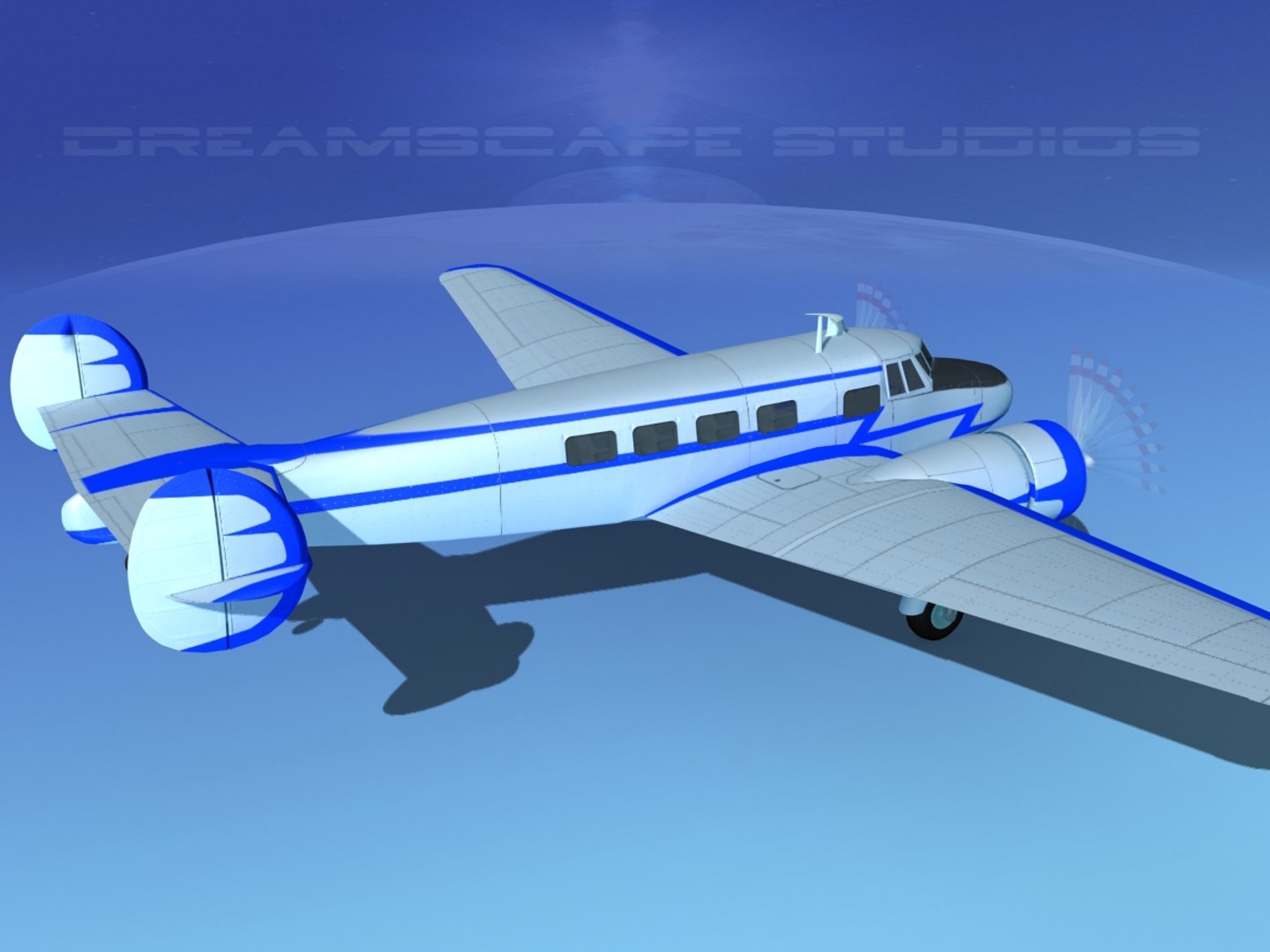 Propellers Lockheed L10 Electra 3d Model