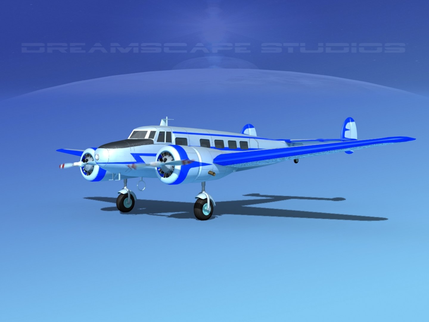 Propellers Lockheed L10 Electra 3d Model