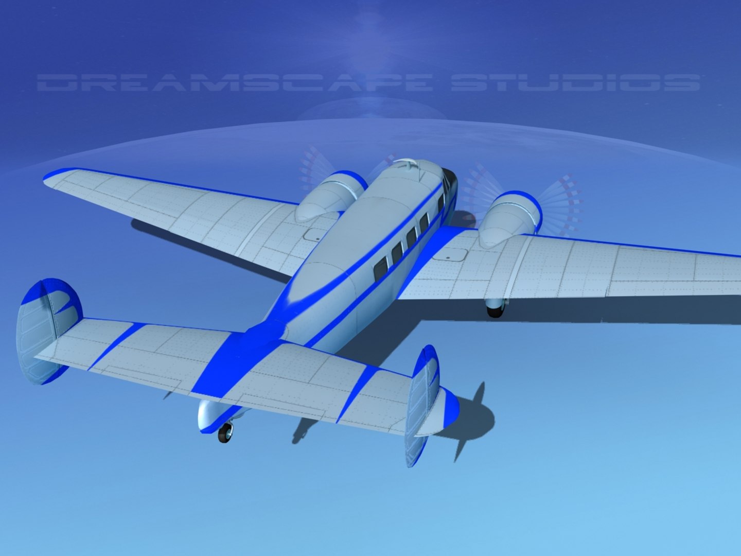 Propellers Lockheed L10 Electra 3d Model