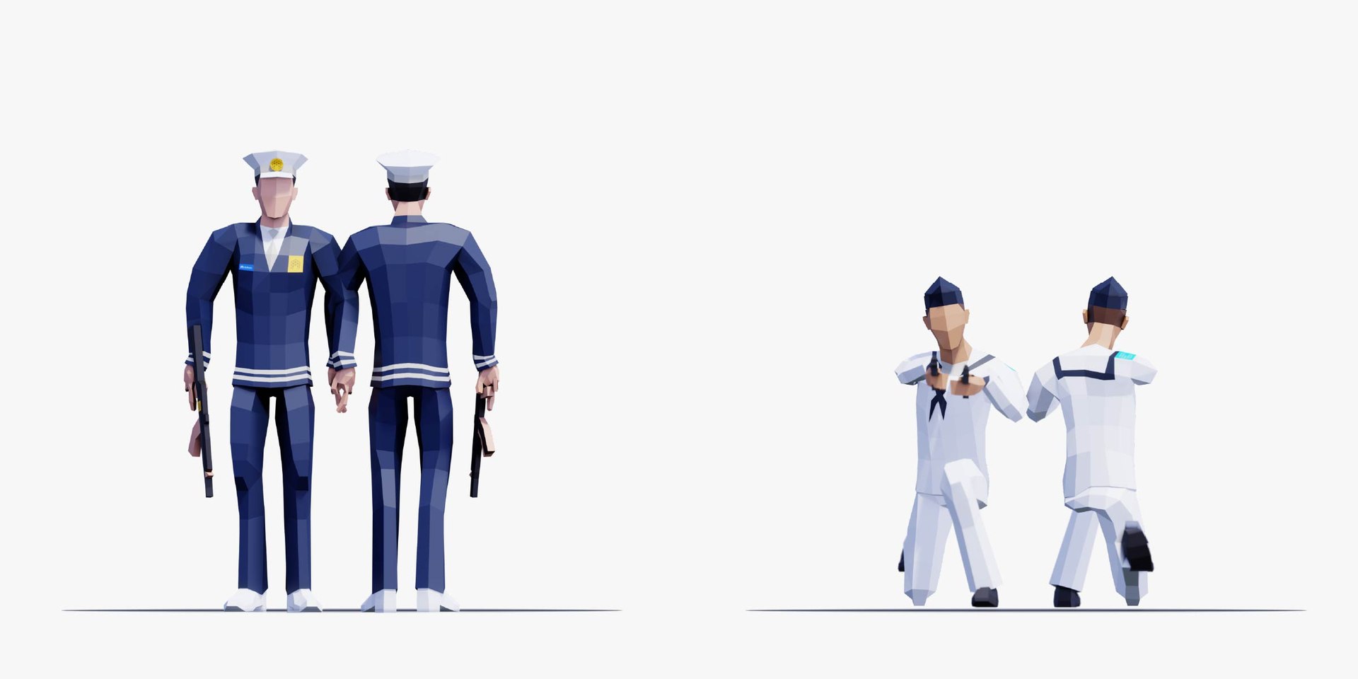 Navy Force Soldiers - Rigged And Animated 3D Model - TurboSquid 2054917