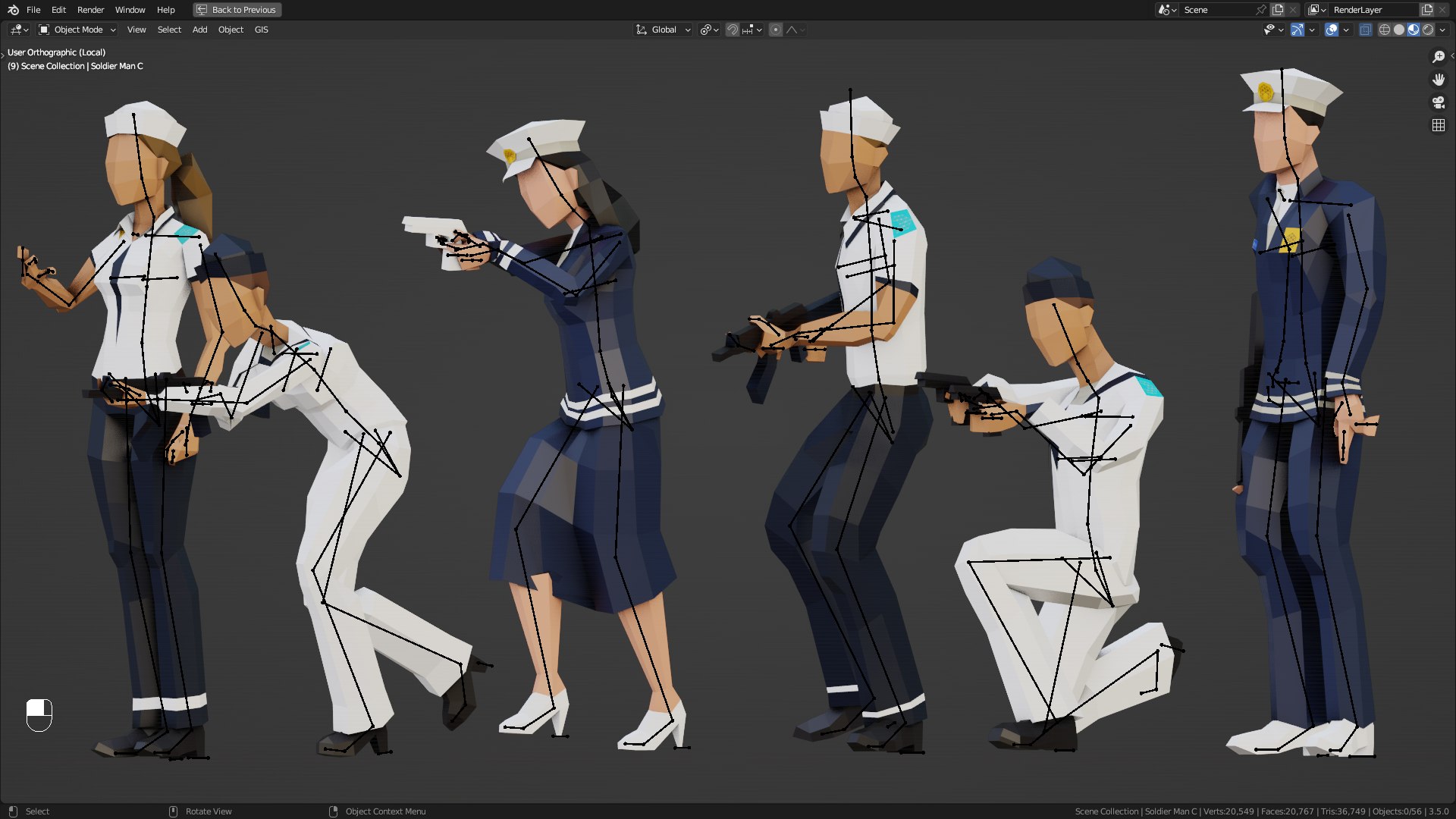 Navy Force Soldiers - Rigged And Animated 3D Model - TurboSquid 2054917