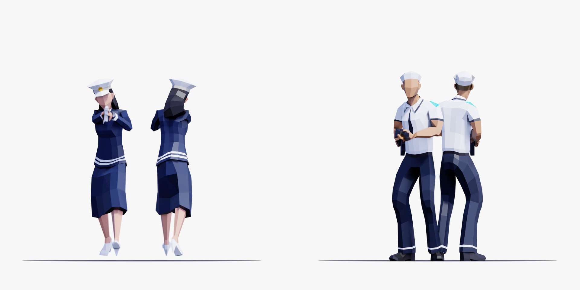 Navy Force Soldiers - Rigged And Animated 3D Model - TurboSquid 2054917