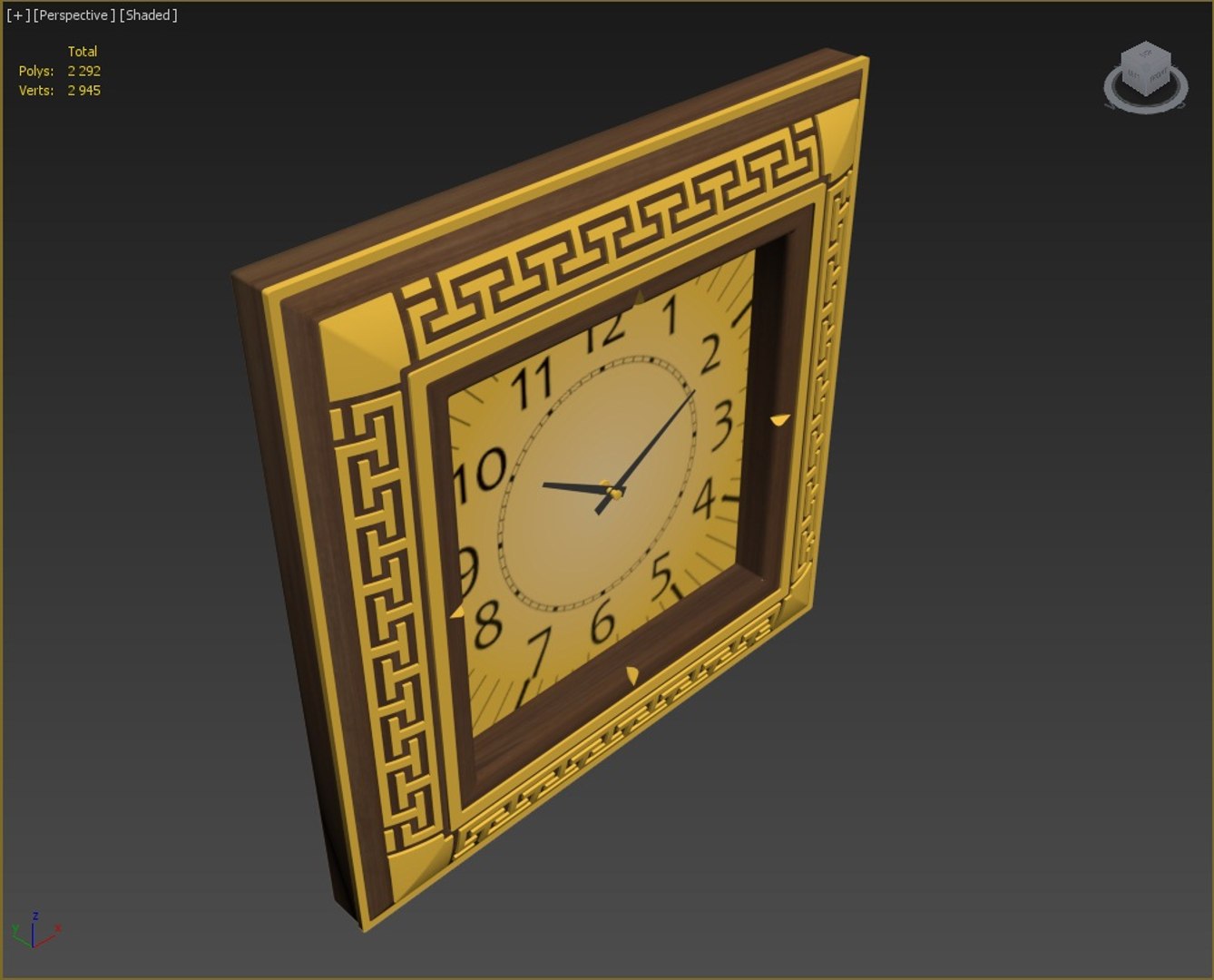 3D Square Wall Clock Model - TurboSquid 1605624