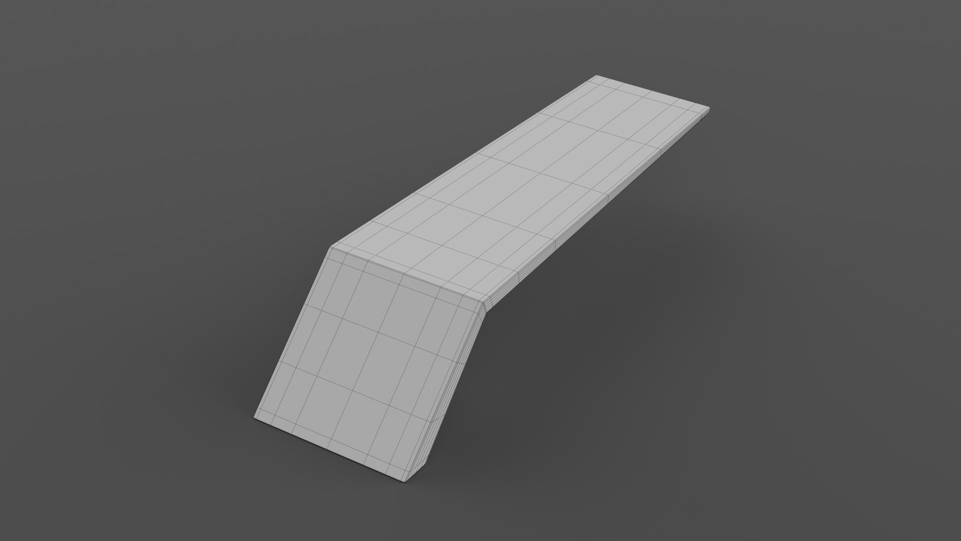 PARK MODERN BENCH WING WOOD AND CONCRETE model - TurboSquid 1844352