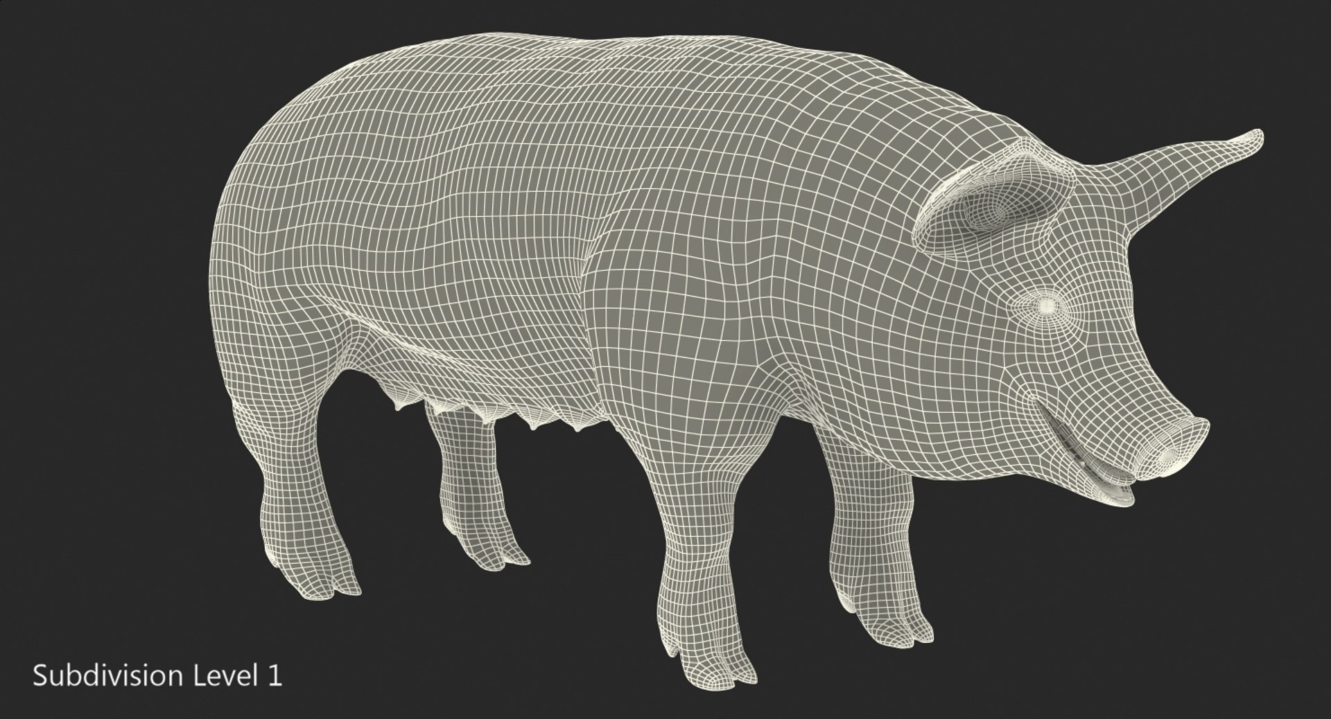 3D pig sow peitrain rigged model - TurboSquid 1357951