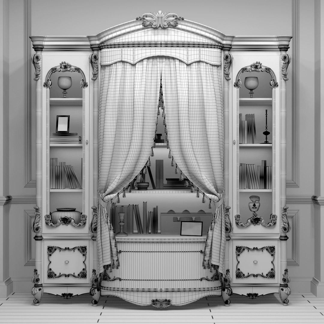 Alberto Monnalisa Bookcase 3D Model - TurboSquid 1329902