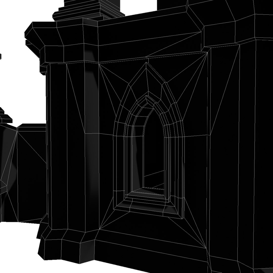 3d architectural arena gothic model