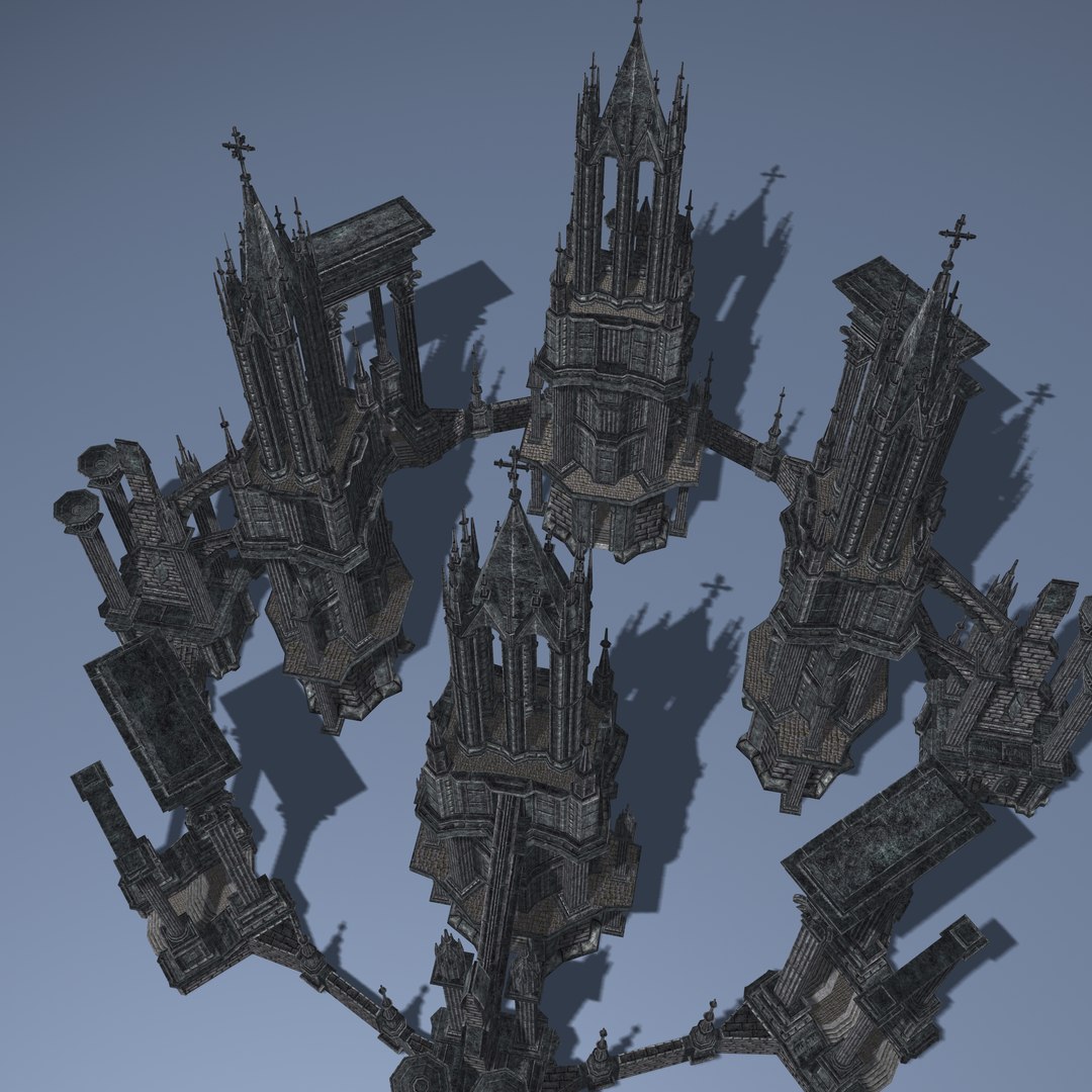 3d architectural arena gothic model