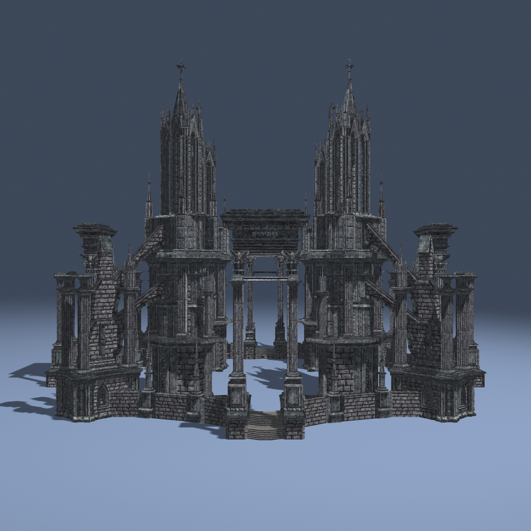 3d architectural arena gothic model