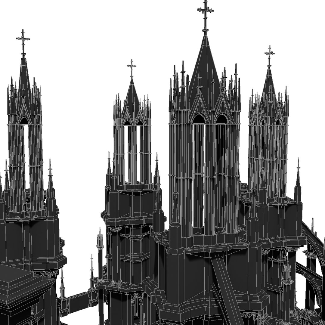 3d architectural arena gothic model
