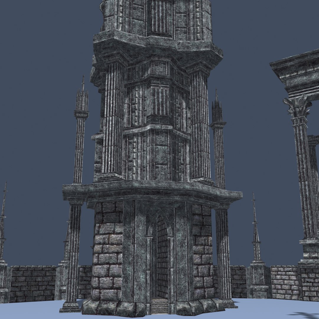 3d architectural arena gothic model