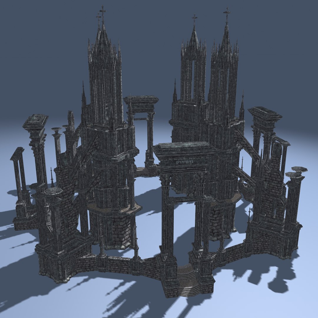 3d architectural arena gothic model