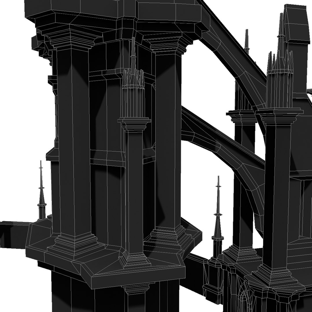 3d architectural arena gothic model