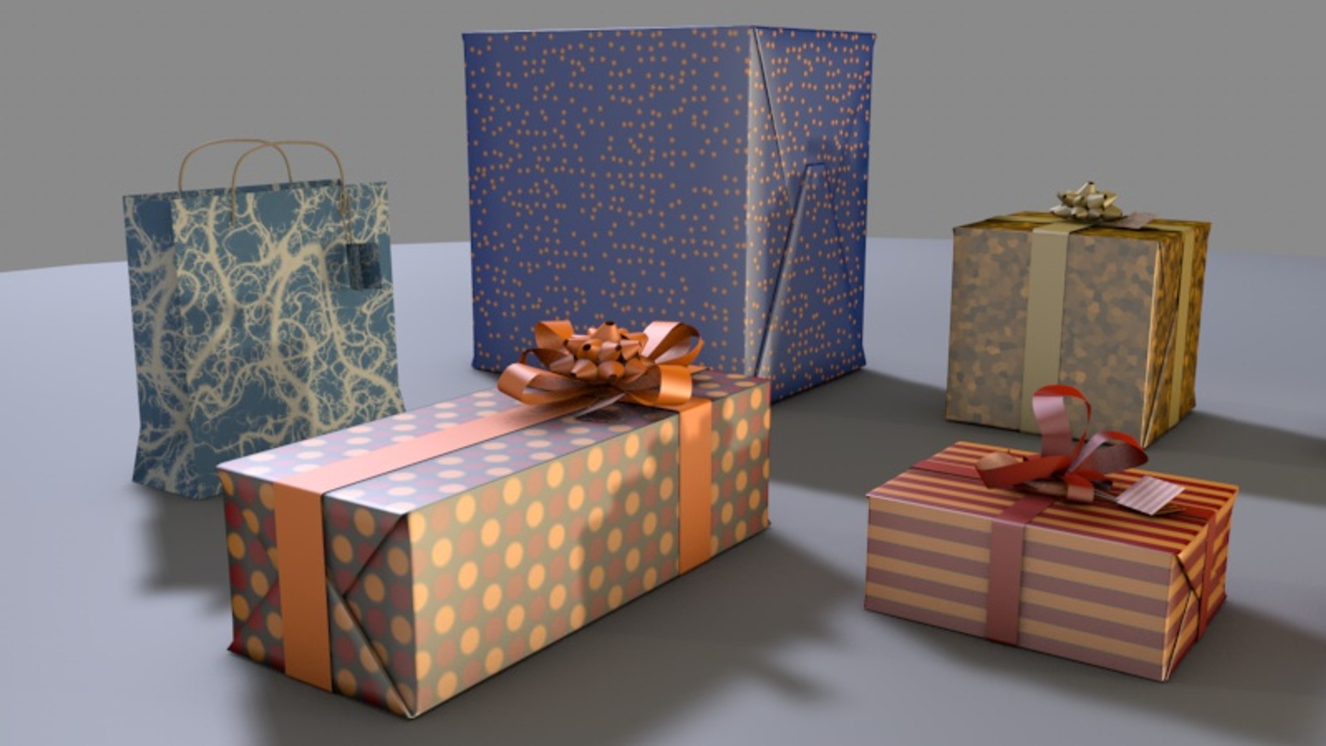 Gift Wrappings 3d Model