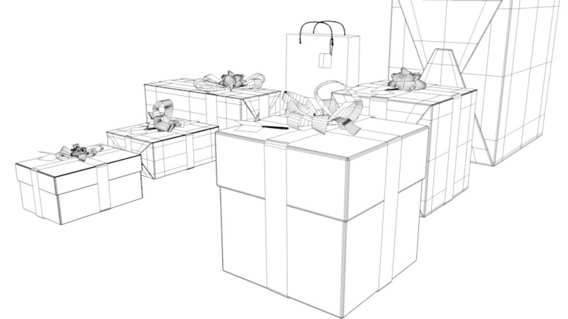 Gift Wrappings 3d Model