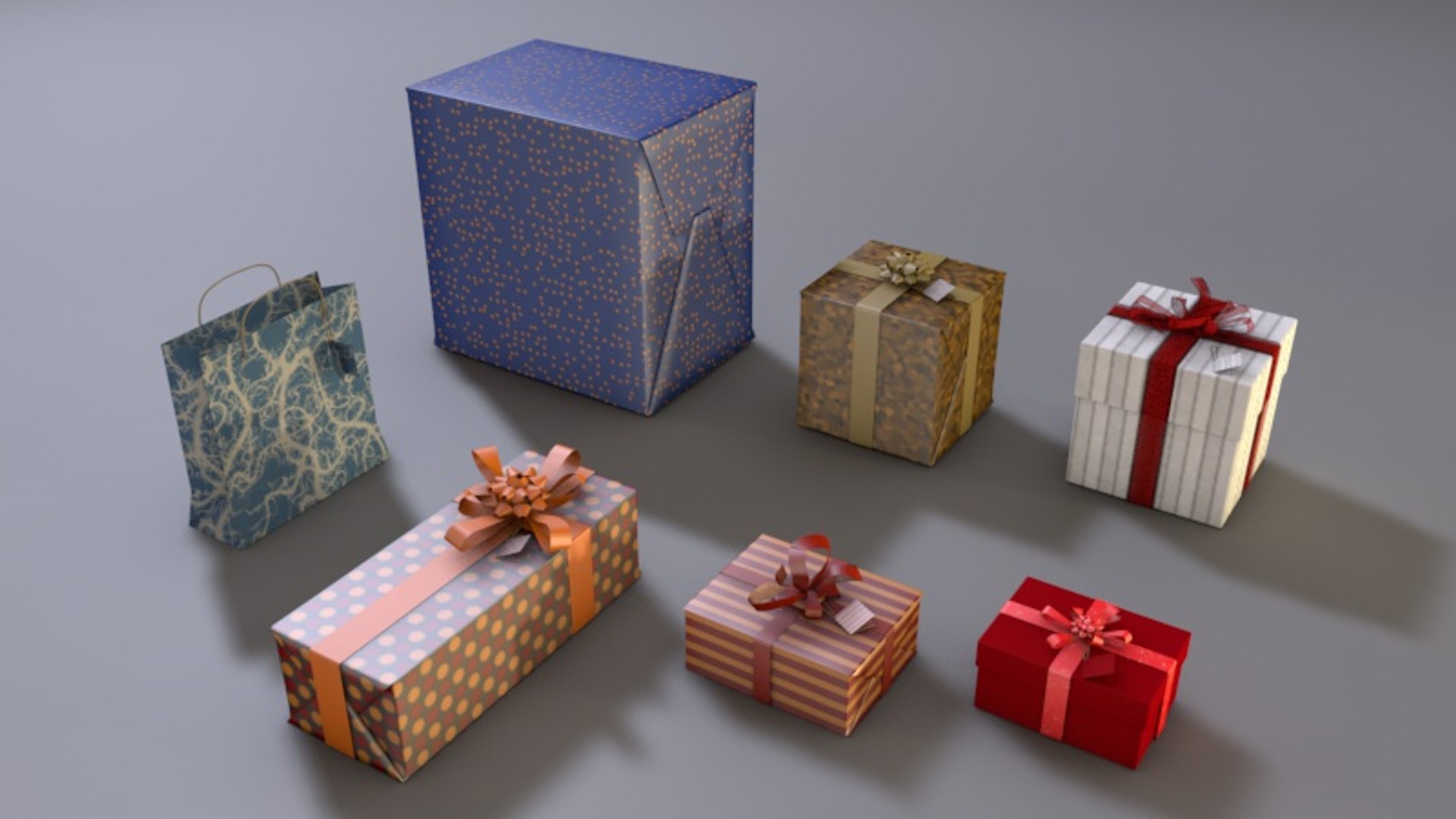 Gift Wrappings 3d Model
