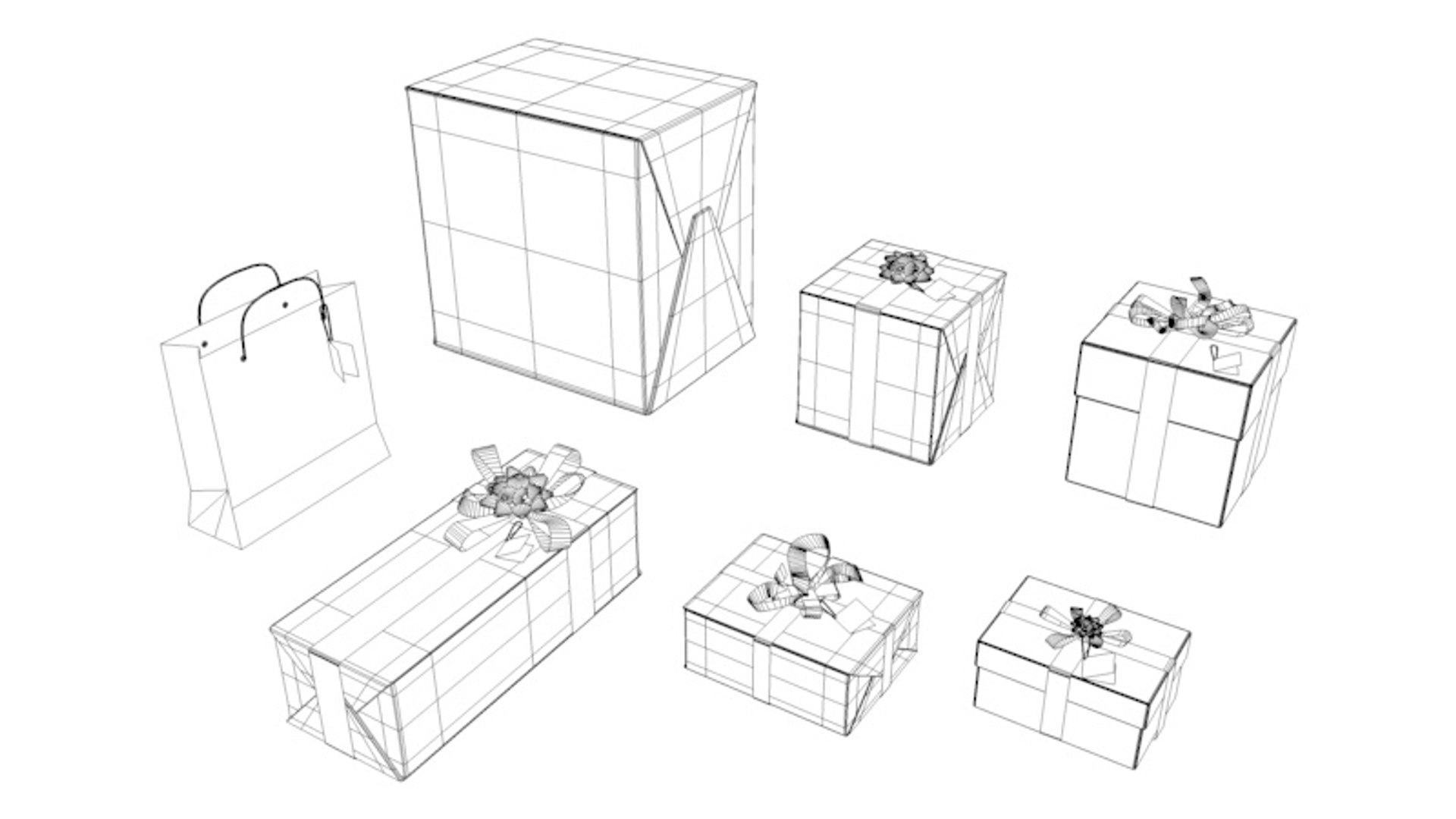 Gift Wrappings 3d Model
