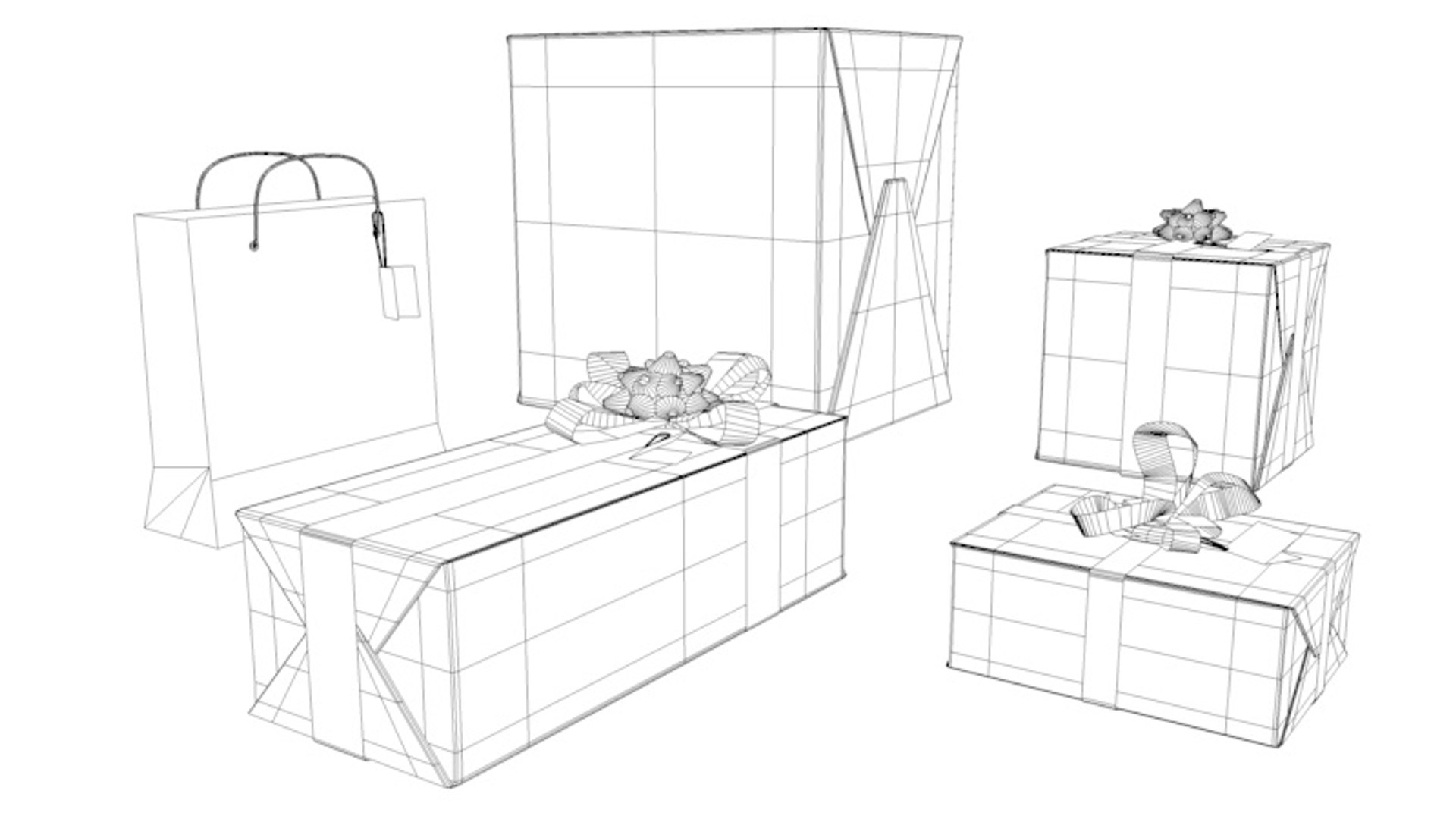 Gift Wrappings 3d Model