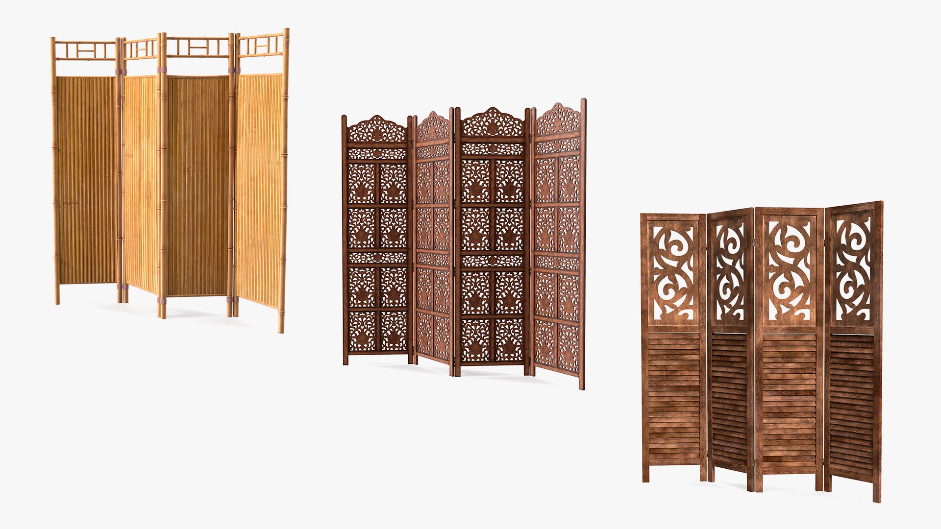 3D Model Folding Room Dividers Collection - TurboSquid 2189207