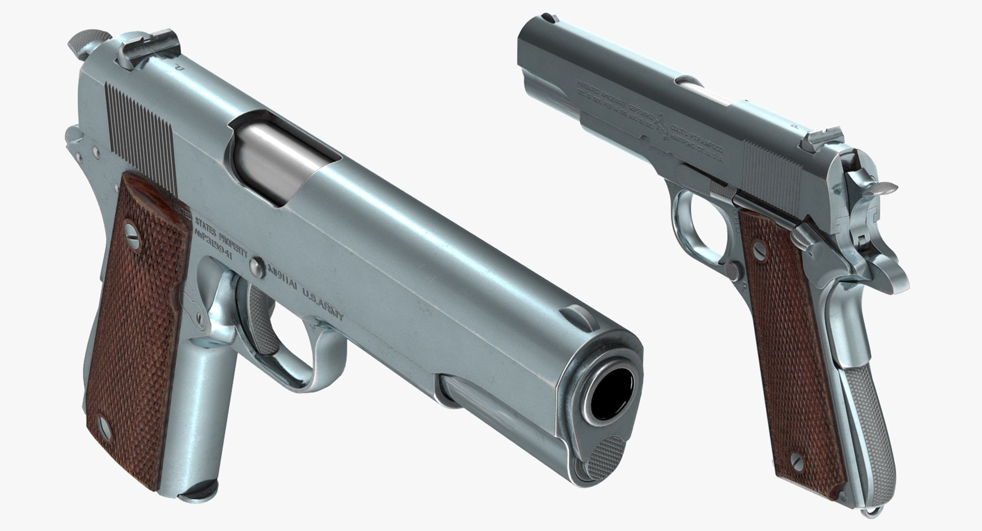 Pistol Colt M1911 3d C4d