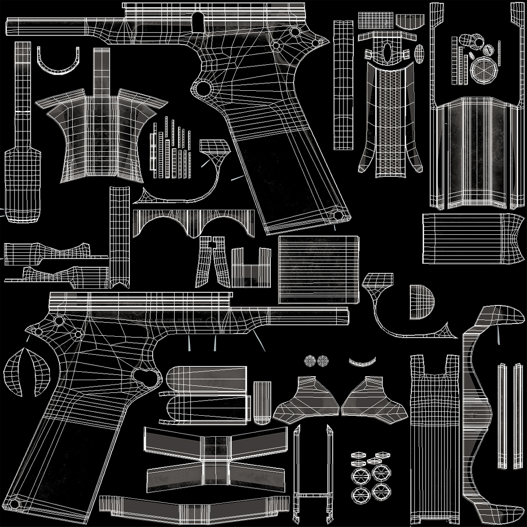 pistol colt m1911 3d c4d