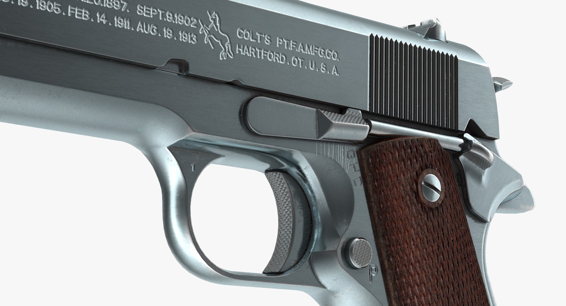 Pistol Colt M1911 3d C4d