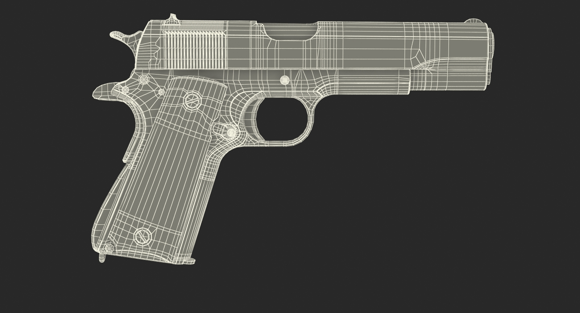 Pistol Colt M1911 3d C4d