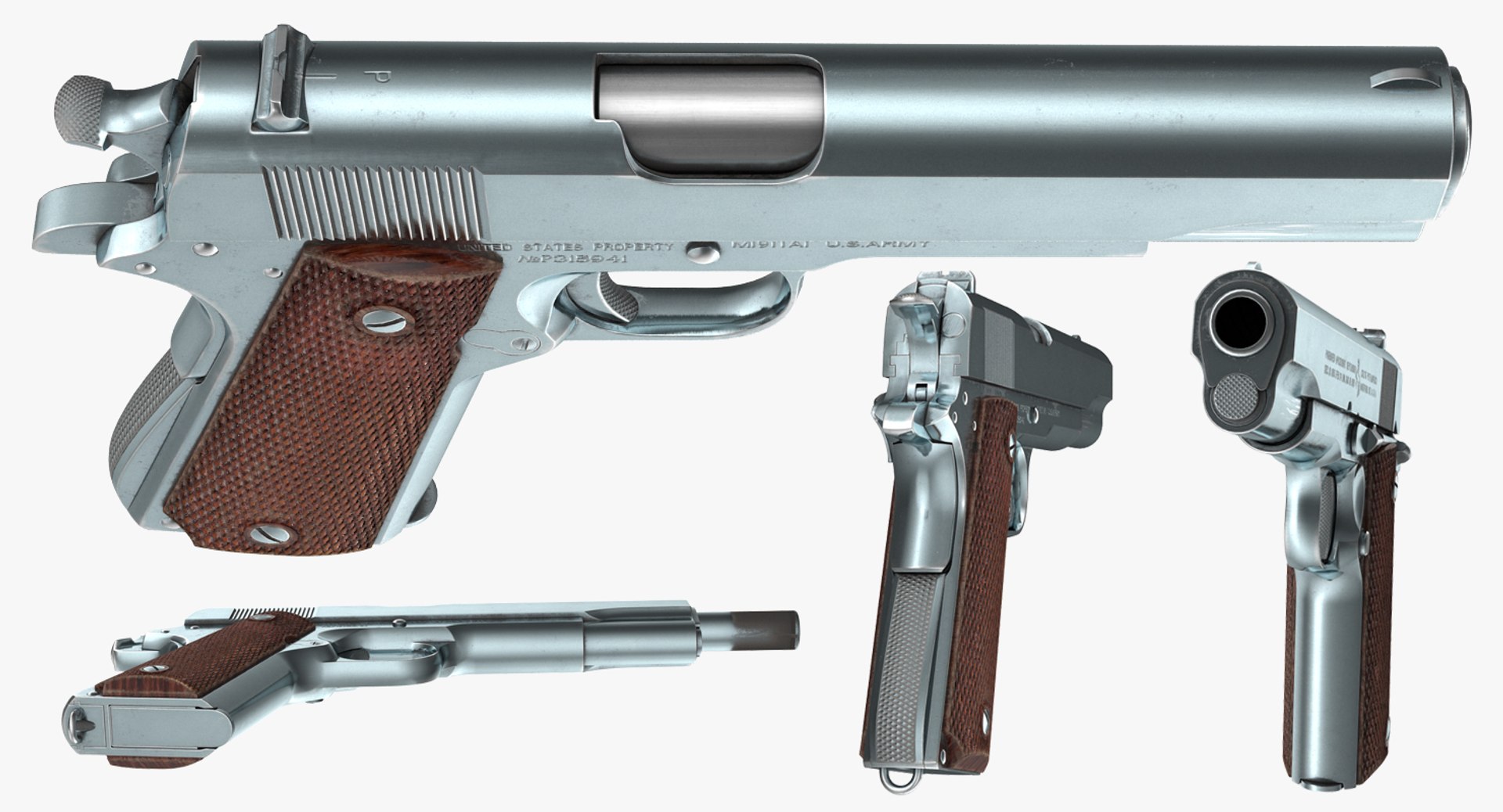 Pistol Colt M1911 3d C4d
