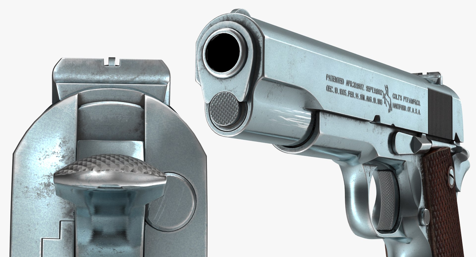 Pistol Colt M1911 3d C4d