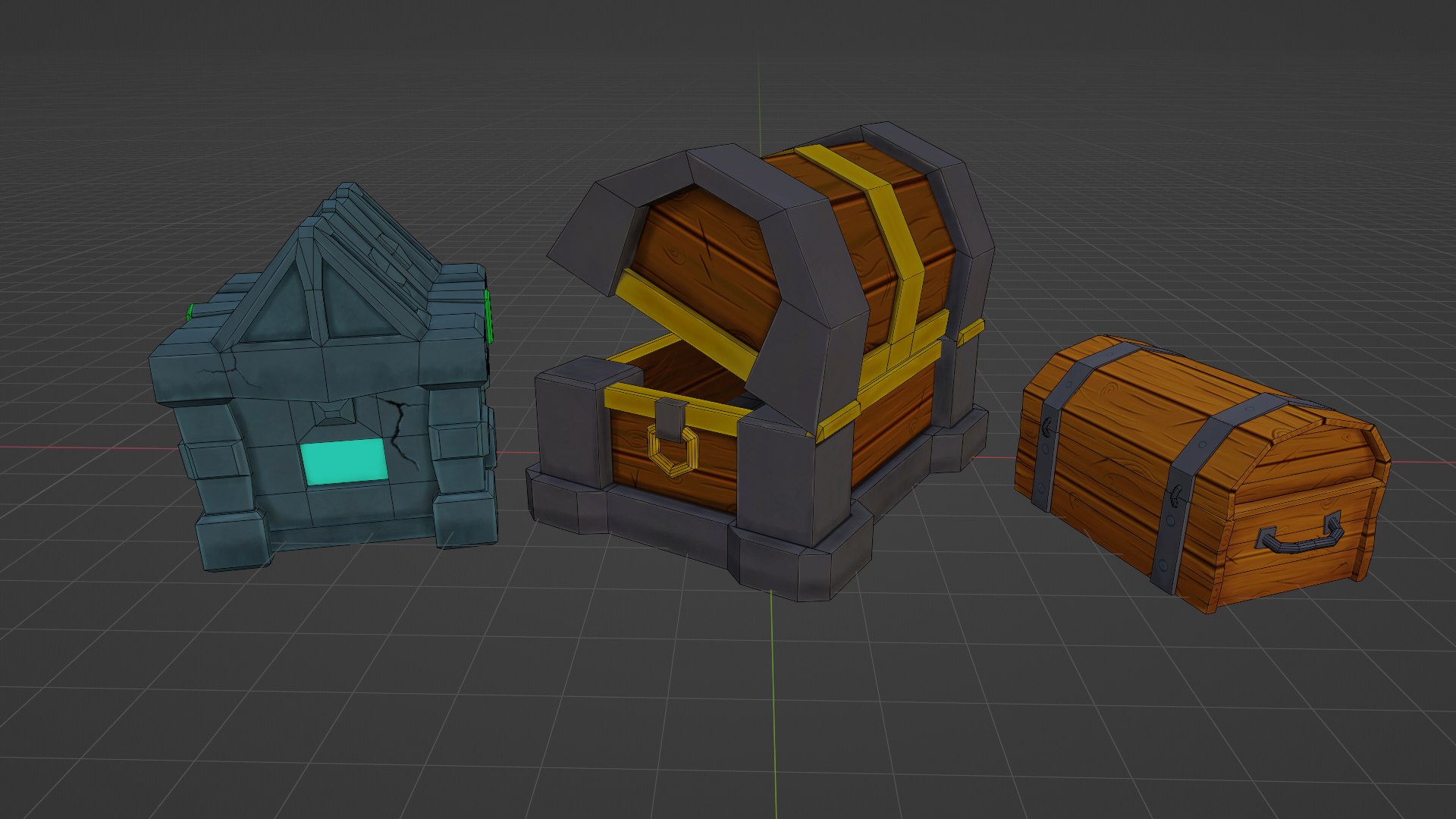 3D Cartoon Chests Model - TurboSquid 1884413