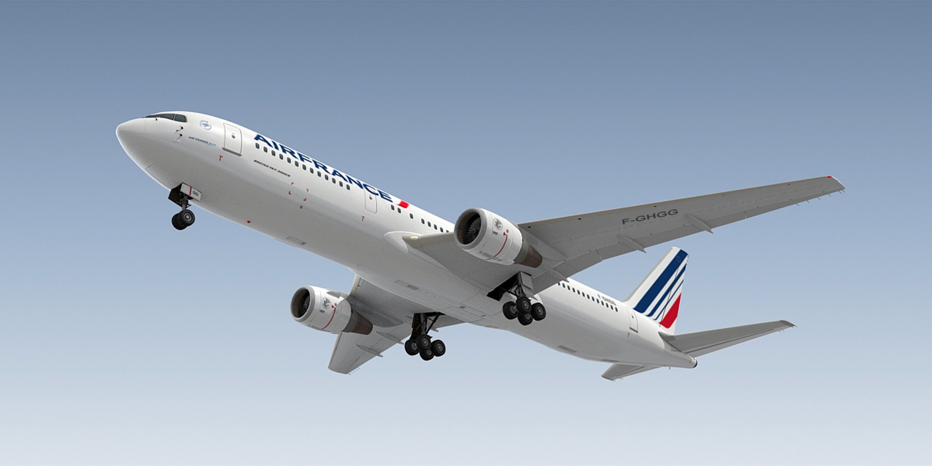 3d Model Boeing 767-300 Plane Air France