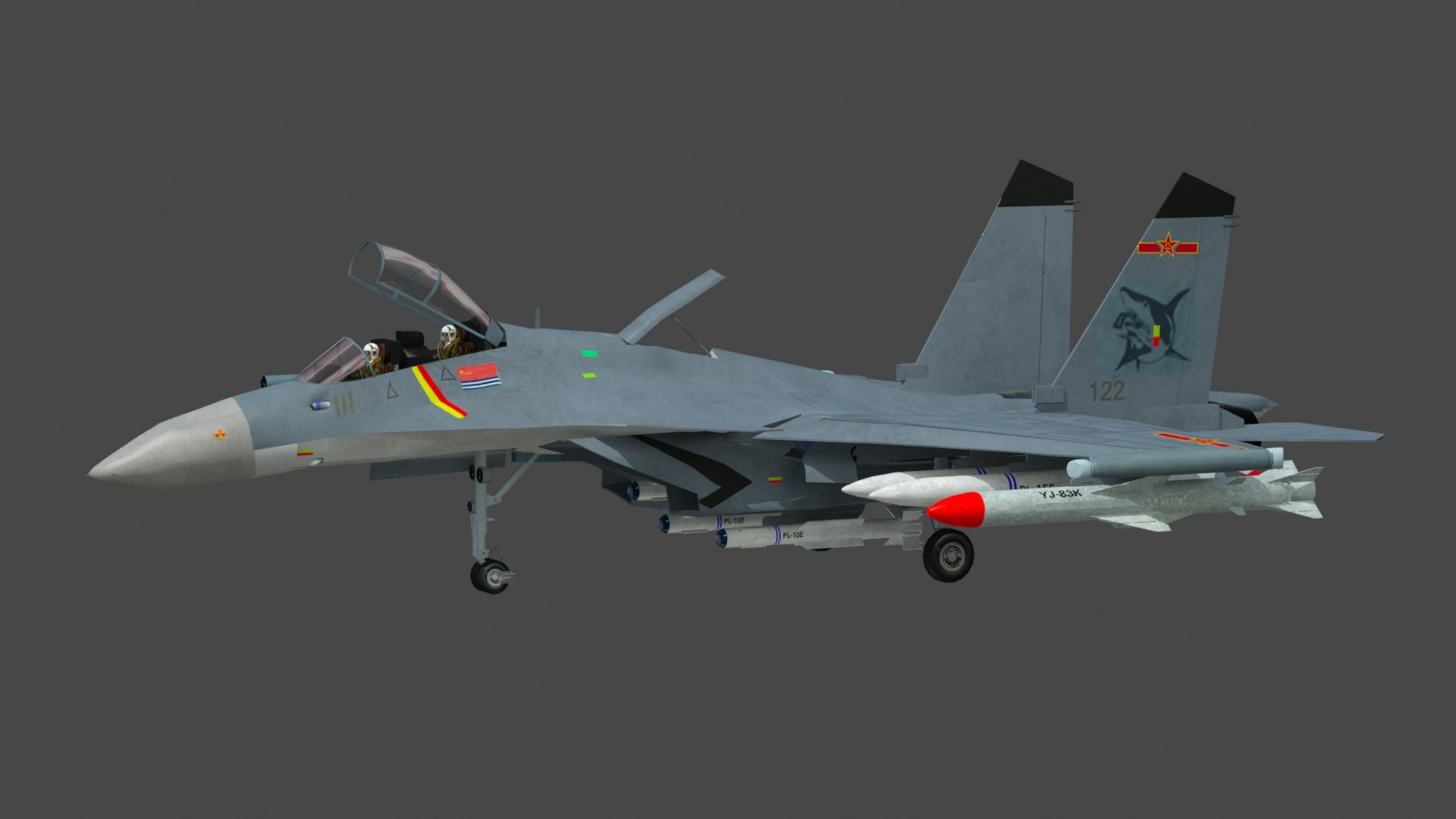 3D Chinese J15d Electronic Warfare Fighter Jet - TurboSquid 2307328